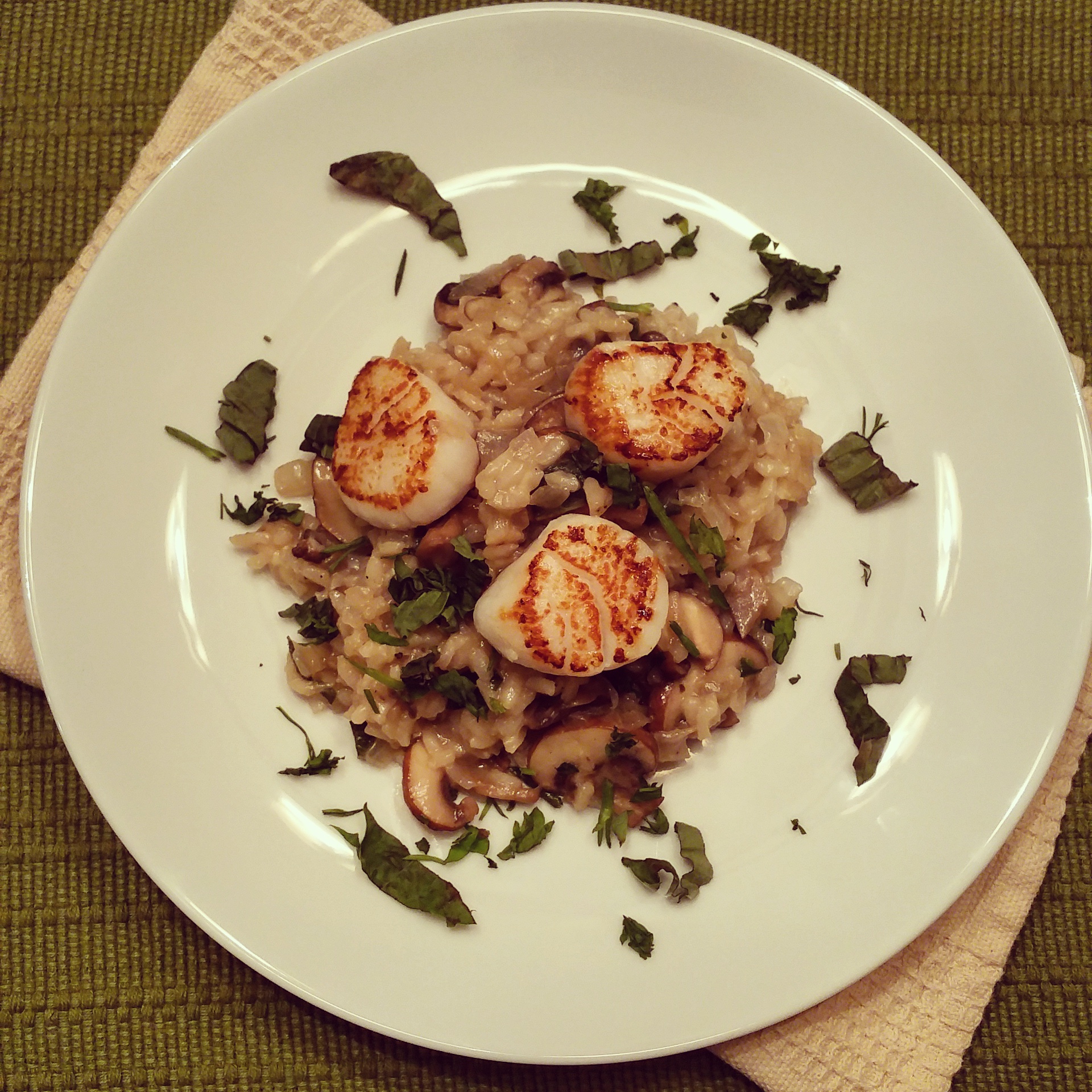 Hell’s Kitchen | Mushroom & Truffle Oil Risotto with Pan Seared ...