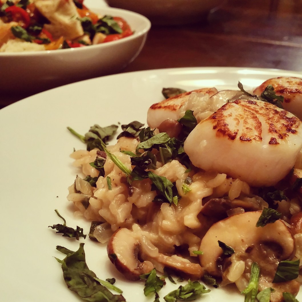 Hell’s Kitchen | Mushroom & Truffle Oil Risotto with Pan Seared ...